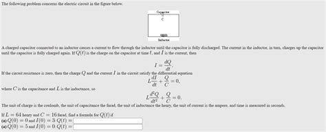 Solved The Following Problem Concerns The Electric Circuit Chegg Com