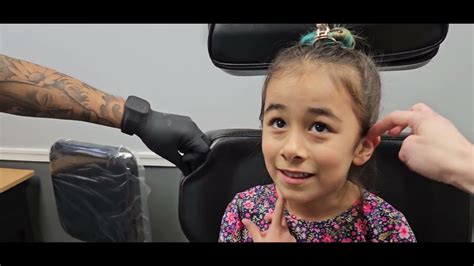Zoë Gets Her Ears Pierced Age 6 Youtube