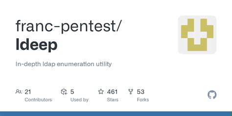 Github Franc Pentestldeep In Depth Ldap Enumeration Utility
