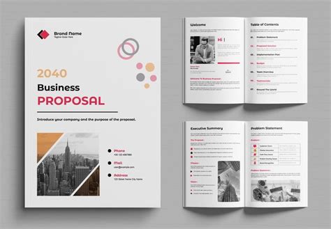Minimal Business Proposal Layout Brochure Design Template Business