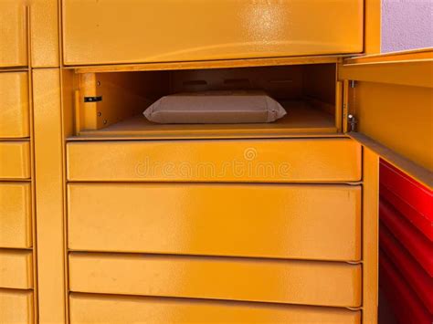 Open Locker With A Package Inside At A Collection Point Concept Parcels And Courier Shipments