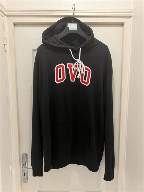 Drake × Octobers Very Own Ovo Black Hoodie Embroidered Made In Canada