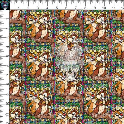 Chipmunk Stained Glass Kanda Custom Fabrics