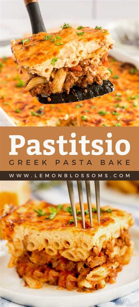 Pastitsio Recipe Greek Pasta Bake Lemon Blossoms