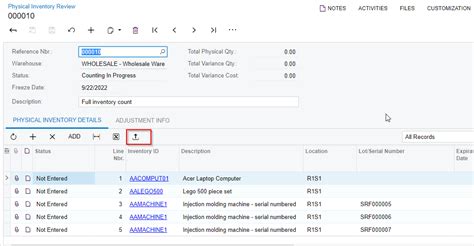 Physical Inventory Import Scenario Help Community