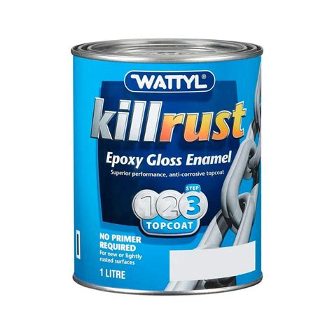 Wattyl Killrust Epoxy Gloss Enamel Matt Black 1l By Wattyl At Mitre 10