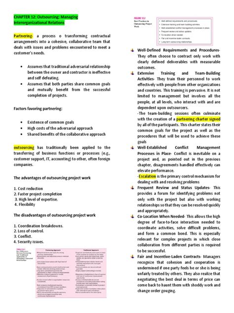 Bme 23 Chapter 12 Pdf Outsourcing Team Building