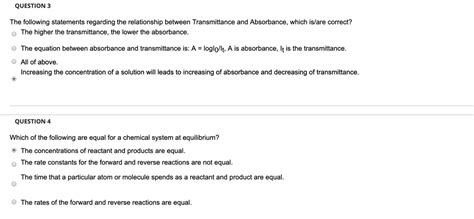 Solved Question 3 The Following Statements Regarding The Relationship