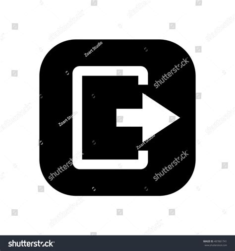 Exit Icon Logout Output Outlet Out Stock Vector Royalty Free 487861741 Shutterstock