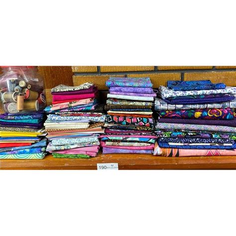 Assorted Quilting Fabric Assorted Colors Sizes And Threads Beck