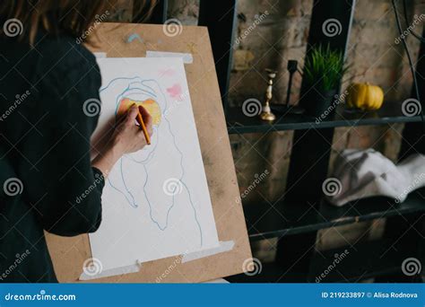 A Master Class In Drawing Portraits In The Style Of Doodle Drawing Stock Image Image Of