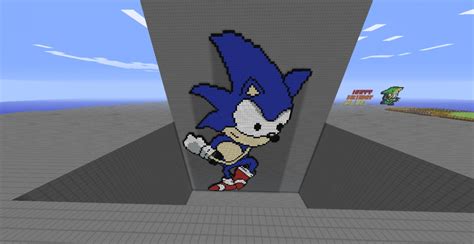 Sonic The Hedgehog Pixel Art Minecraft Map