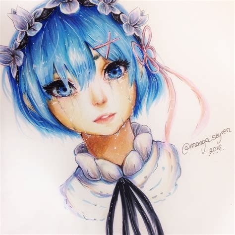 Rem Re Zero Rem Re Zero Рем Anime Paint Re Zero Kara