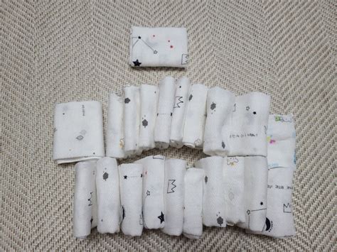 출산준비 신생아 아기 손수건 세탁 후 접기 개는방법 네이버 블로그