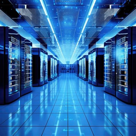 Premium Photo Technology Server Room In The Cloud