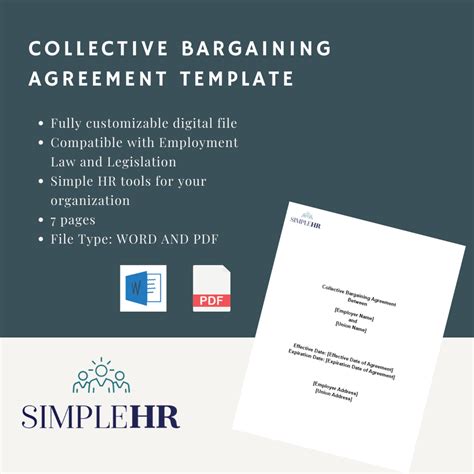Collective Bargaining Agreement Template Labour Relations Employment