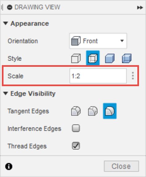 如何更改 Fusion 工程图中的比例
