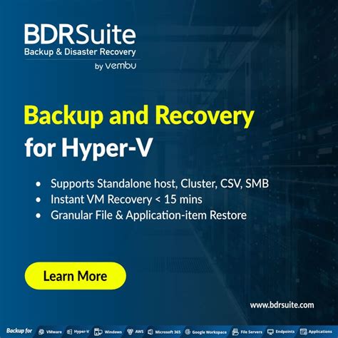 Vembu Technologies On Linkedin Bdrsuite Backup And Replication For Microsoft Hyper V Is A Robust And…