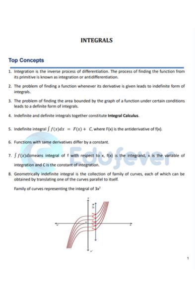 Cbse Class 12 Mathematics Integrals Notes