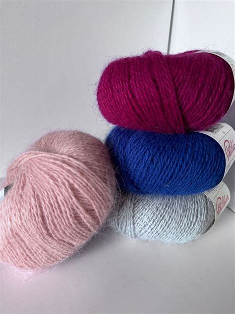 Phildar Angora Knitting Yarn Italian Yarn 100 Wool Yarn For Knitting Luxury Yarn Super Soft