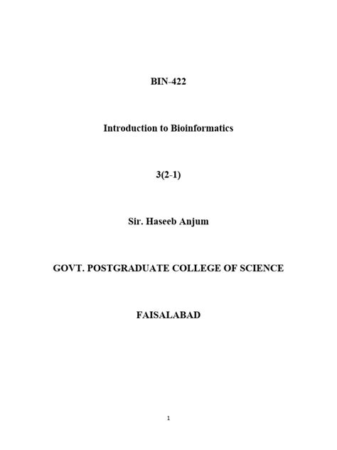 Biological Databases Pdf