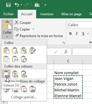 Excel pratique Transformer des formules en valeurs Médiaforma
