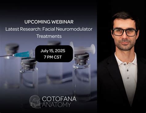 Upcoming Webinar With Prof Cotofana July 15 2025 🧠💉 Advancing… Cotofana Anatomy