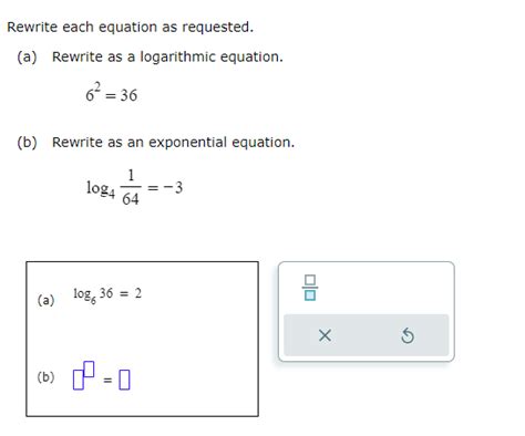 Solved Rewrite Each Equation As Requested A Rewrite As A