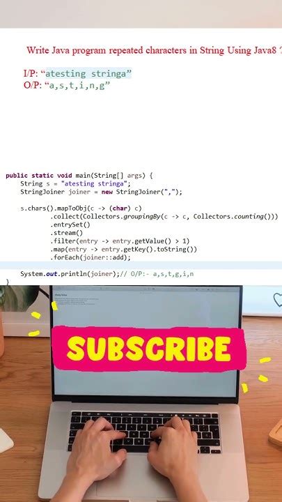 In 10sec Java Interview Program Repeated Characters In String Using
