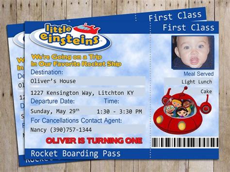 Little Einsteins Rocket Ship Boarding Pass