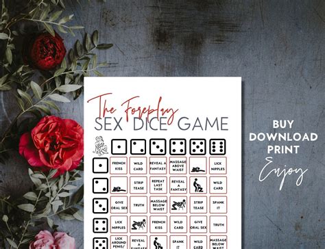 Foreplay Sexy Dice Game Printable Sex Game Etsy