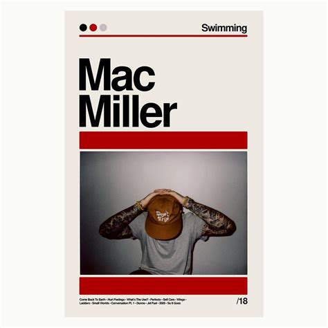 Mac Miller Swimming Album Art Print 11x17 Digital Download Etsy