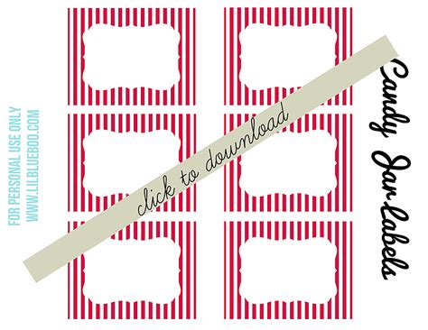 Candy Buffet Printables