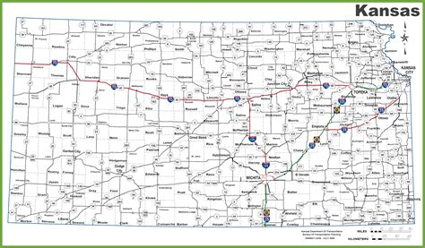 Printable Kansas Road Map