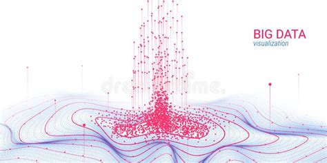 Futuristic Abstraction Big Data Visualization Stock Vector
