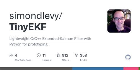 GitHub Simondlevy TinyEKF Lightweight C C Extended Kalman Filter