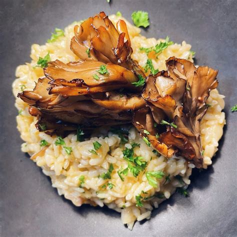Vegan Maitake Parm Risotto Faraway Kitchen