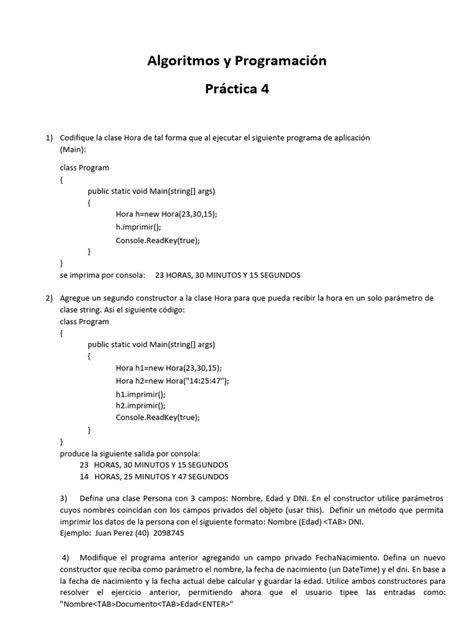 practica 4 descargar gratis pdf constructor programación orientada