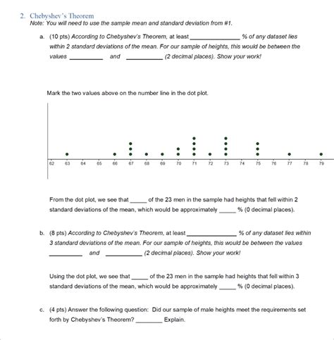 solved 2 chebyshev s theorem note you will need to use the