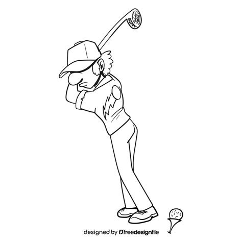 Golfer Cartoon Easy
