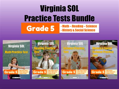 Virginia Sol Practice Tests Bundle For Grade 5 By Teach Simple