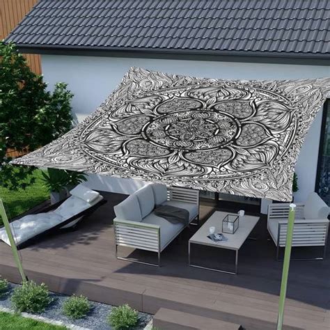 Toile De Parasol Voile Dombrage Carrée Imperméable Toile Dombrage D