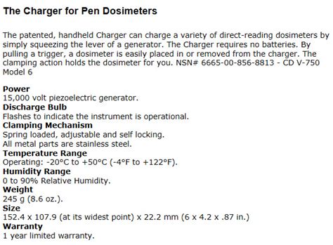 The Charger For Pen Dosimeters Csp Medical