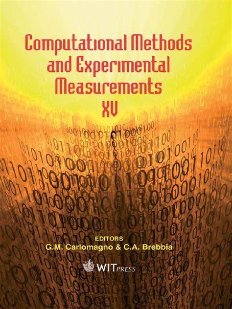 computational methods and experimental measurements xv wit transactions