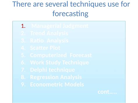 DEMAND FORECASTING TECHNIQUES HUMAN RESOURCE PLANNING Pptx
