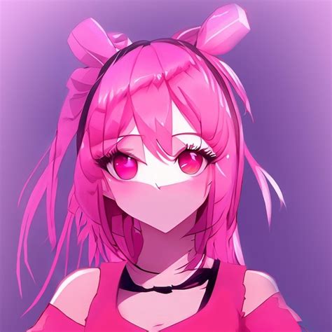 Premium Ai Image Pink Anime Girl