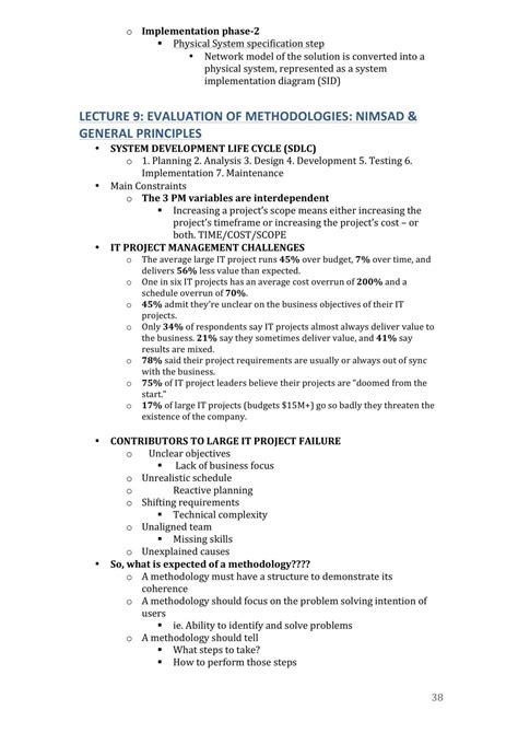 Information System Development Methodologies 31257 Information System Development