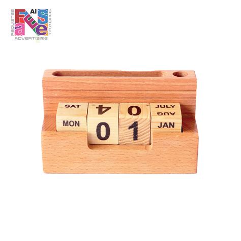Wooden Table Calendar Uae Customized And Engraved Desk Calendar