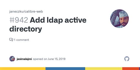 Add Ldap Active Directory · Issue 942 · Janeczkucalibre Web · Github