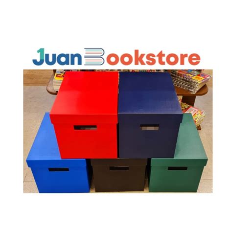 DATA FILE STORAGE BOX WITH COVER BLUE Shopee Philippines